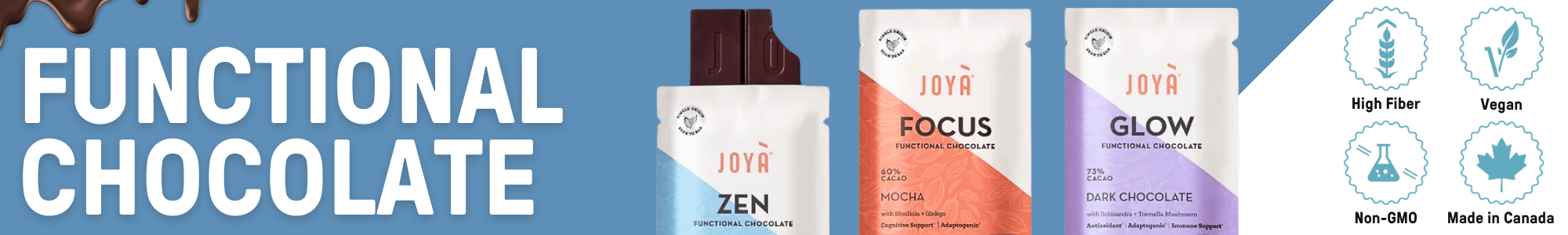 JOYA Functional Mushroom Chocolate Bars at NaturaMarket