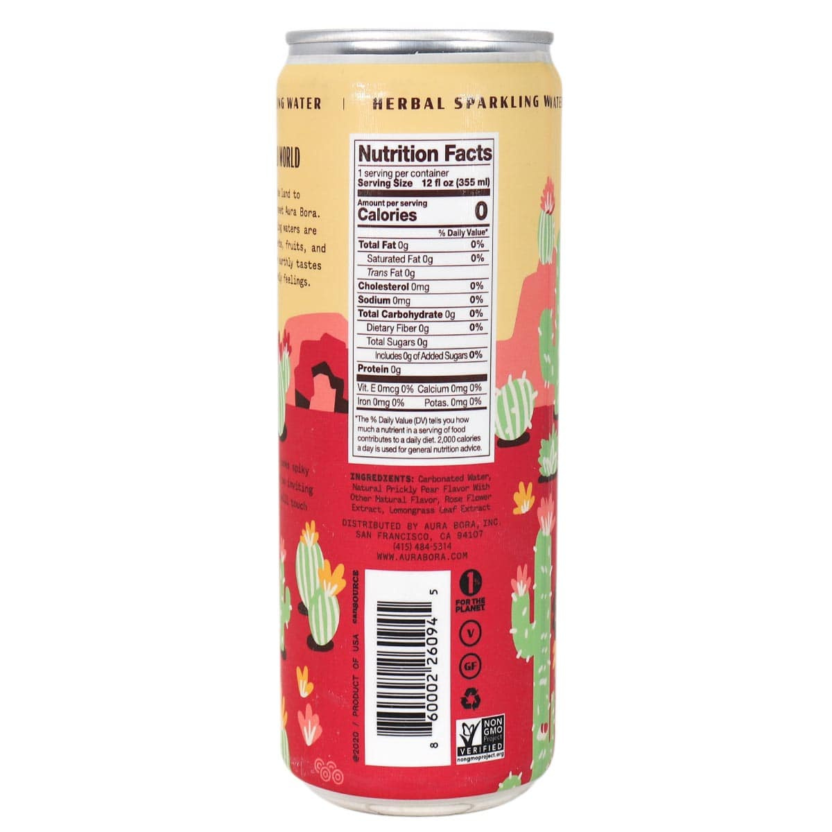 Aura Bora Herbal Sparkling Water Cactus at Natura Market