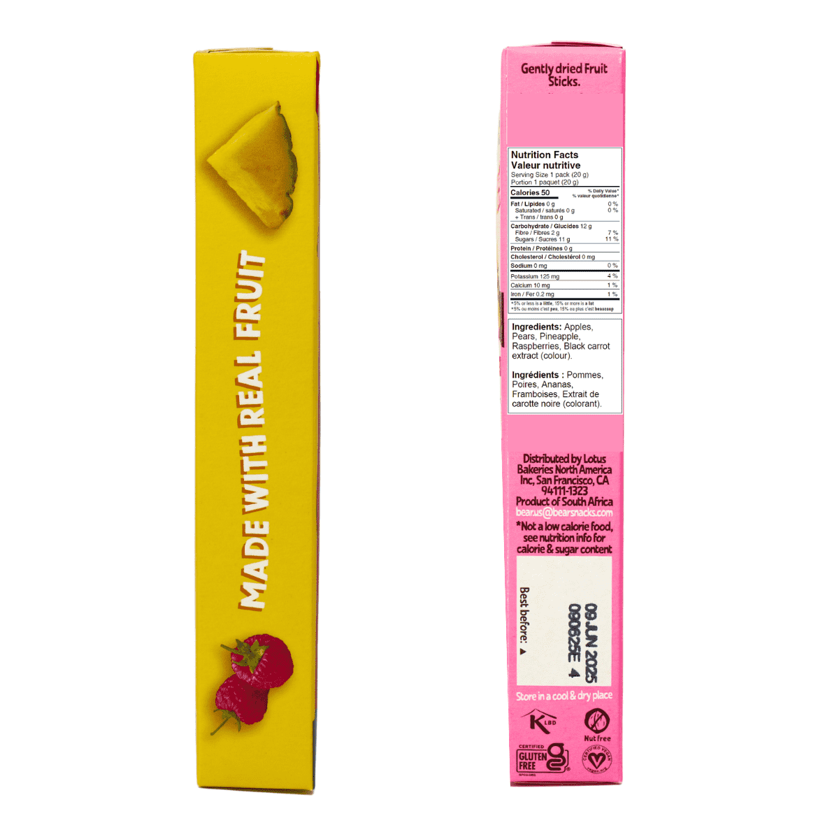 Bear Snacks No Added Sugar Real Fruit Splits Apple Pear Pineapple ...