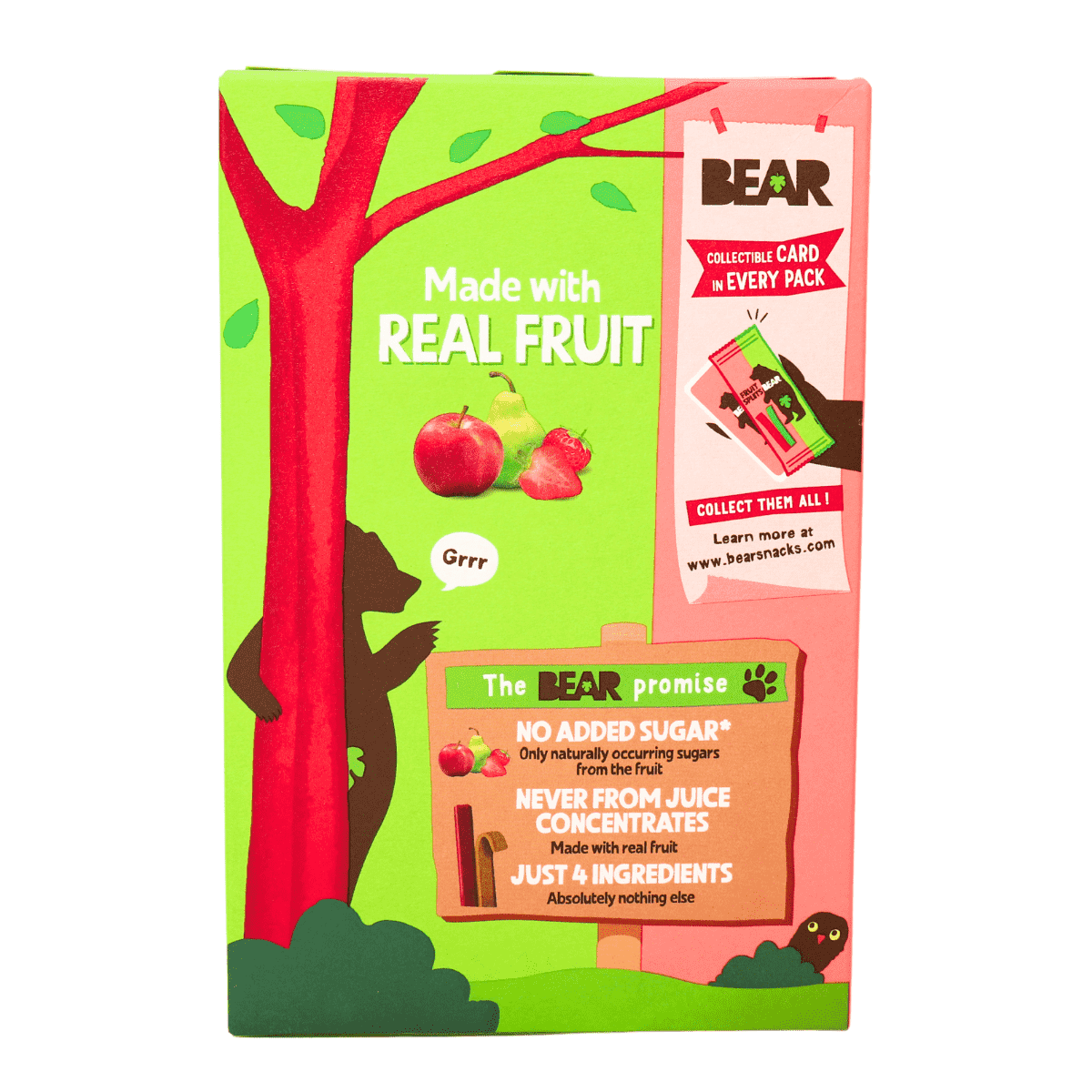 Bear Snacks No Added Sugar Real Fruit Splits Apple Pear Strawberry at ...