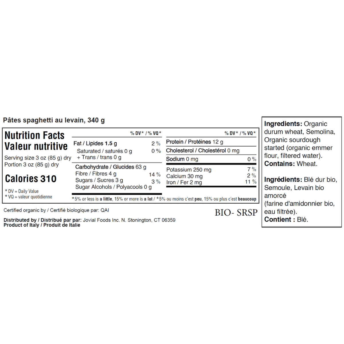 Bionaturae Organic Sourdough Pasta Spaghetti at NaturaMarket