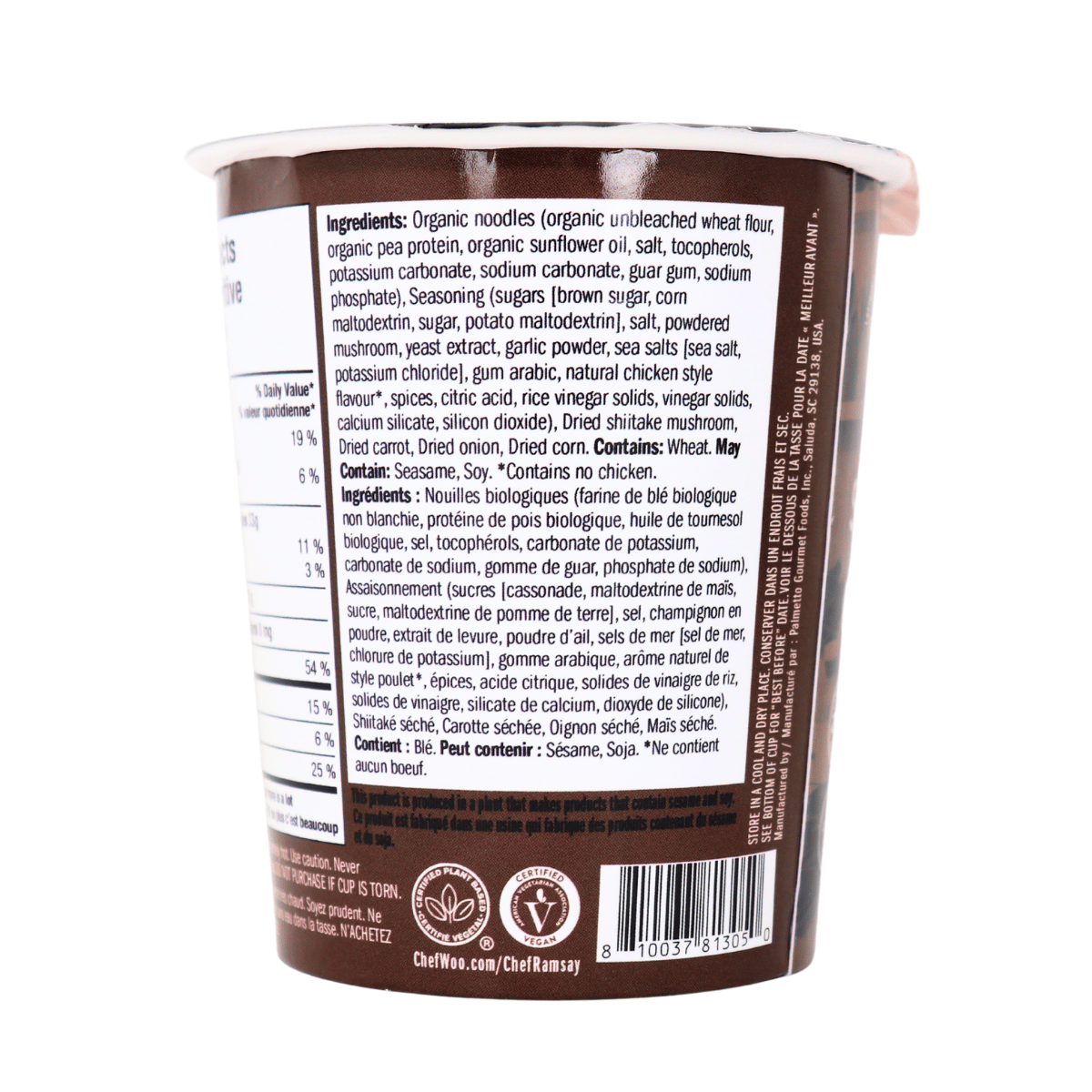 Chef Woo Plant-Based High-Protein Ramen Noodles By Chef Ramsay Shiitake ...