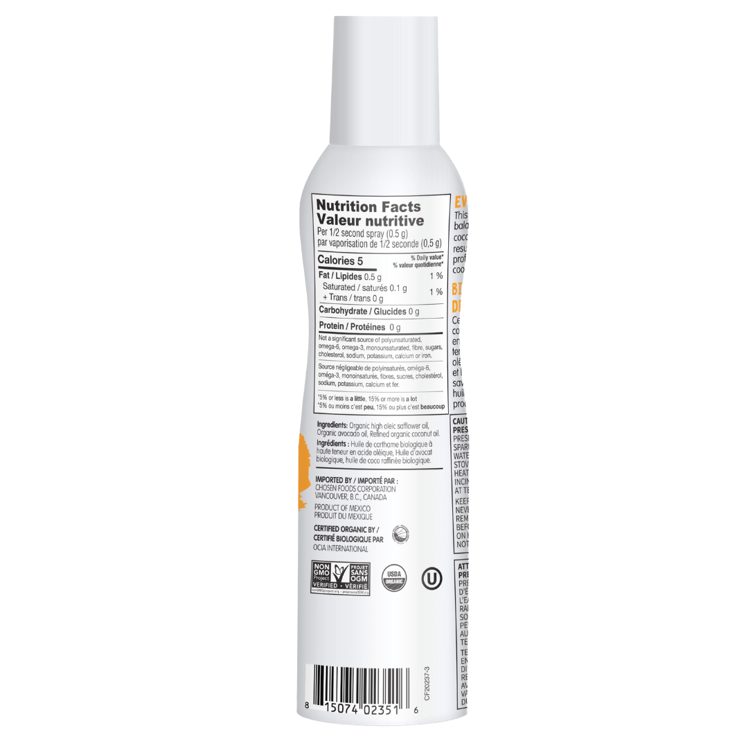 Chosen Foods Organic Chosen Blend Spray in Canada | Non-GMO Kosher ...