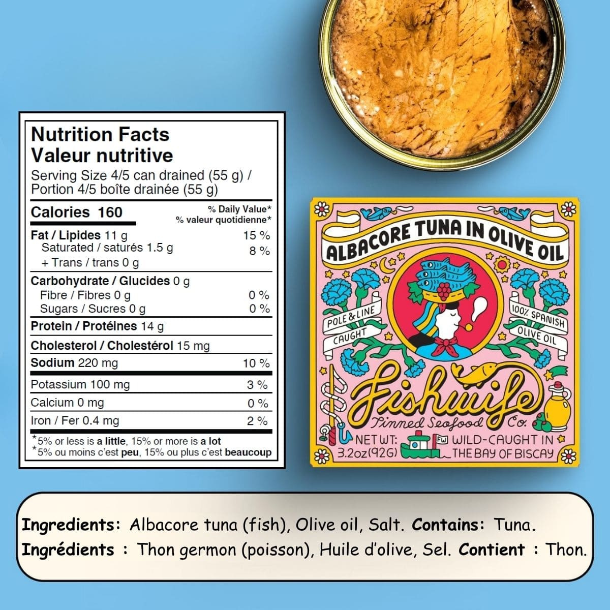 Fishwife Tinned Fish Albacore Tuna In Olive Oil at NaturaMarket