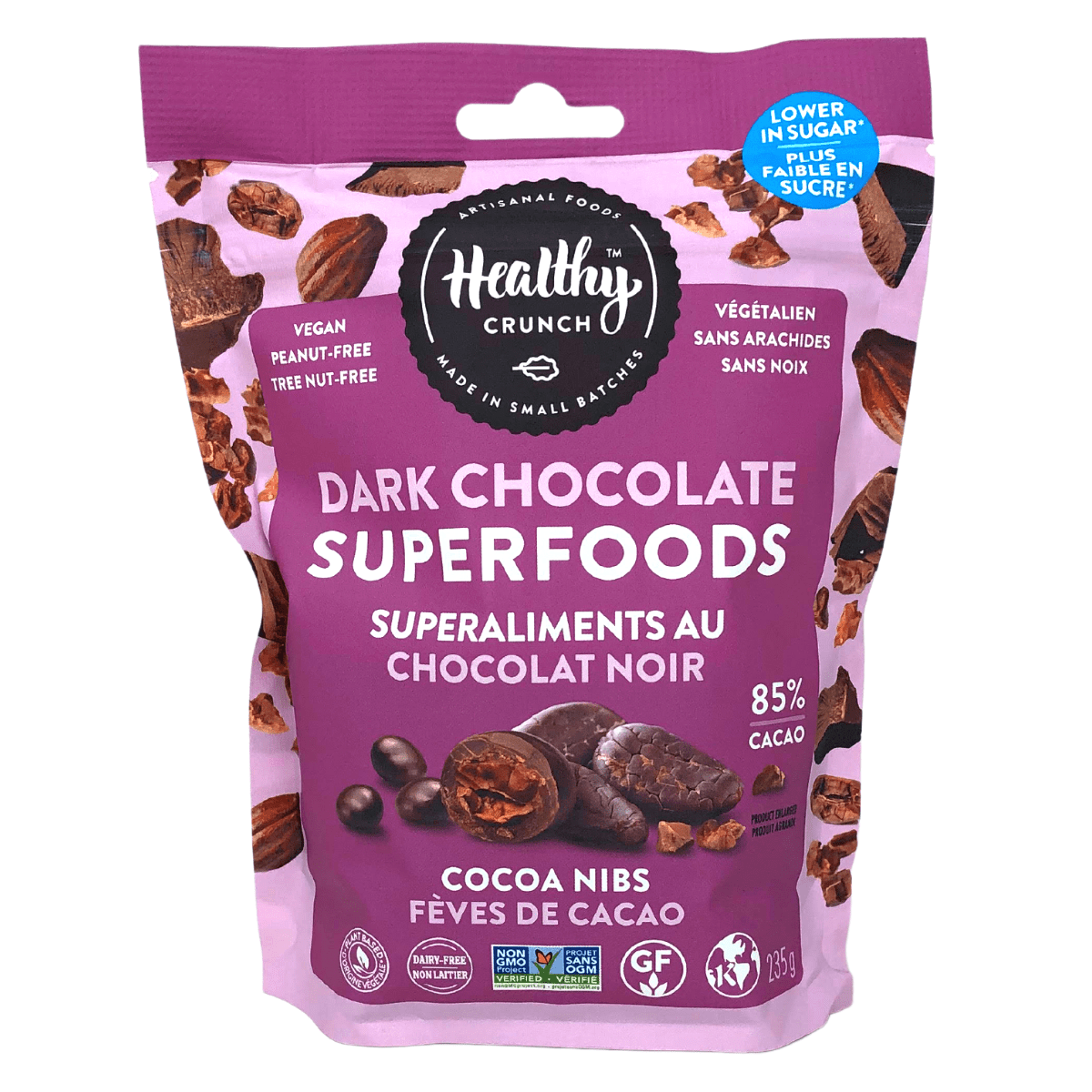 Healthy Crunch Dark Chocolate Cocoa Nibs at Natura Market