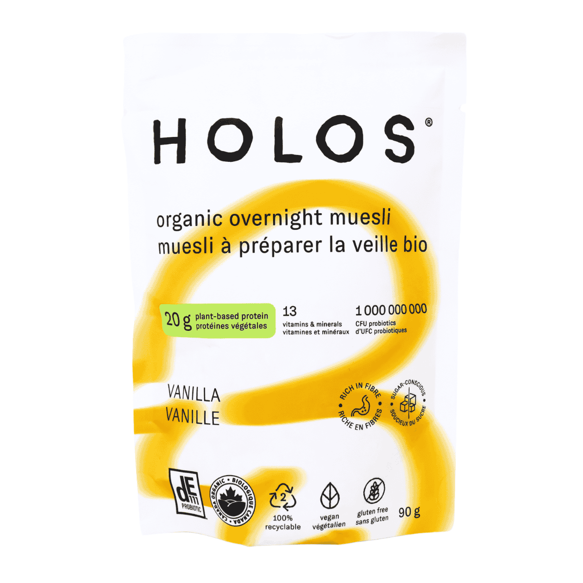 HOLOS Organic Overnight Muesli Vanilla at NaturaMarket
