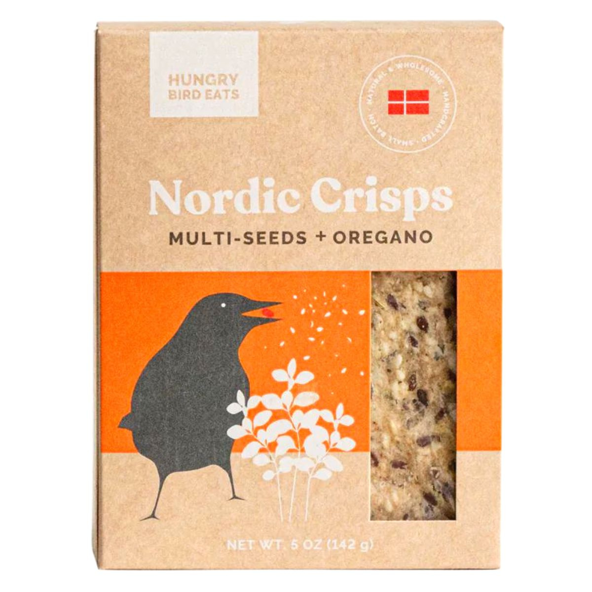 Hungry Bird Eats Multi-Seeds Nordic Crisps Oregano at Natura Market