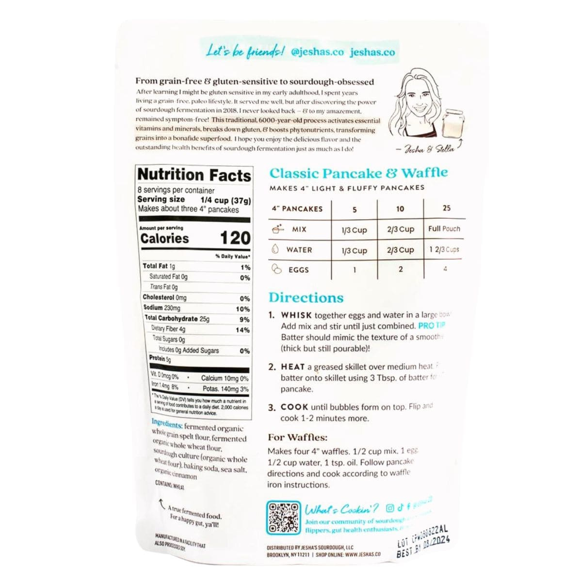 Jesha’s Sugar-Free Sourdough Pancake Waffle Mix at NaturaMarket