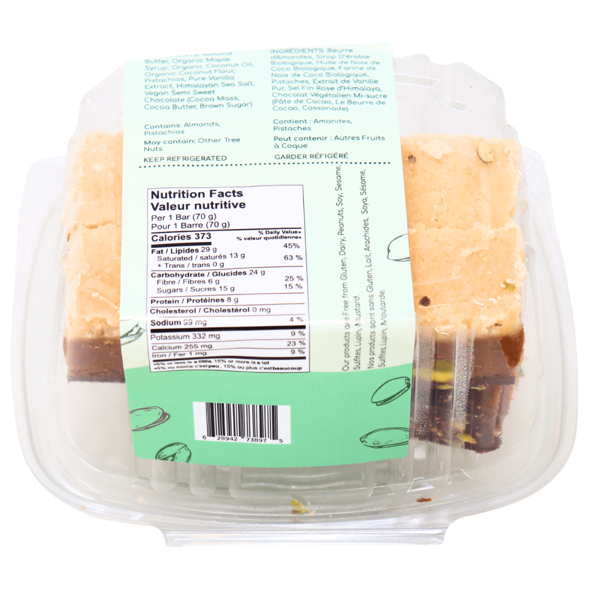 Konscious Kitchen Paleo & Vegan Pistachio Bars at NaturaMarket