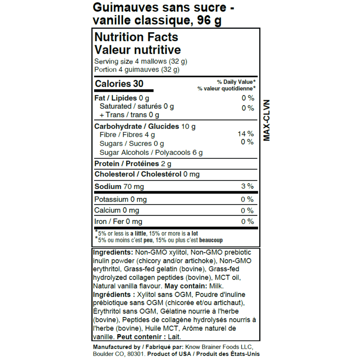 Max Sweets Sugar Free Marshmallows Max Mallow Classic Vanilla at ...