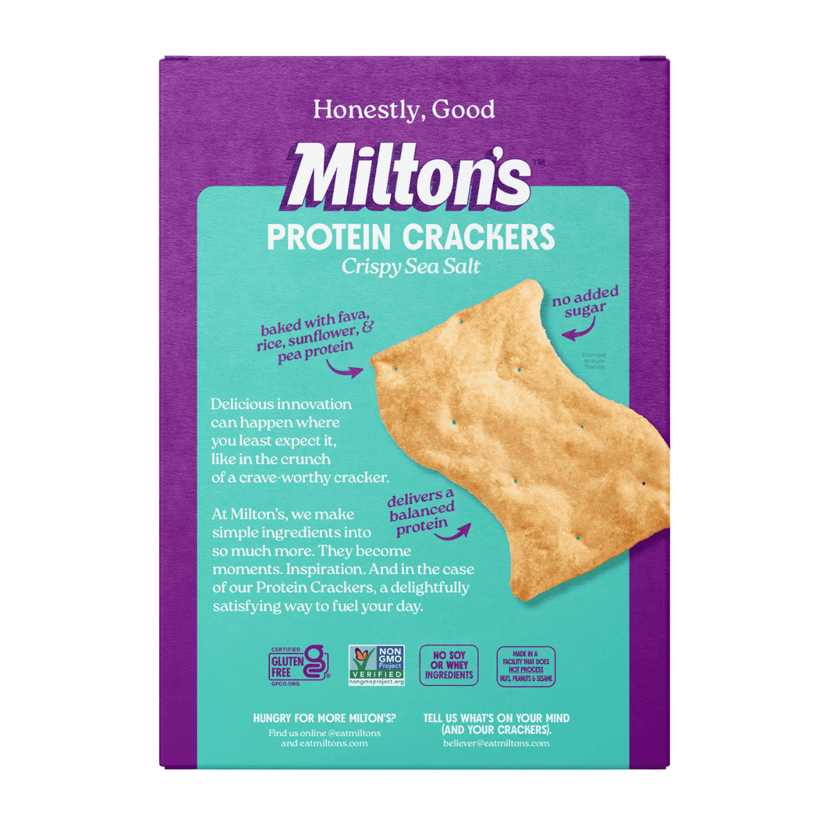 Milton’s Plant-Based Protein Crackers Crispy Sea Salt at NaturaMarket