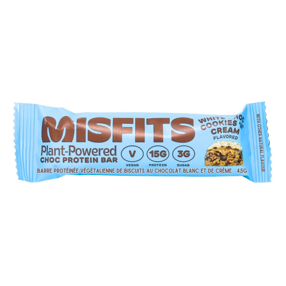 Misfits Protein Bar White Choc Cookies ‘N’ Cream at NaturaMarket