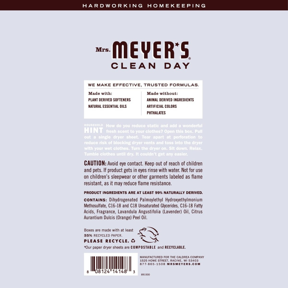Mrs. Meyer's Dryer Sheets Lavender at Natura Market