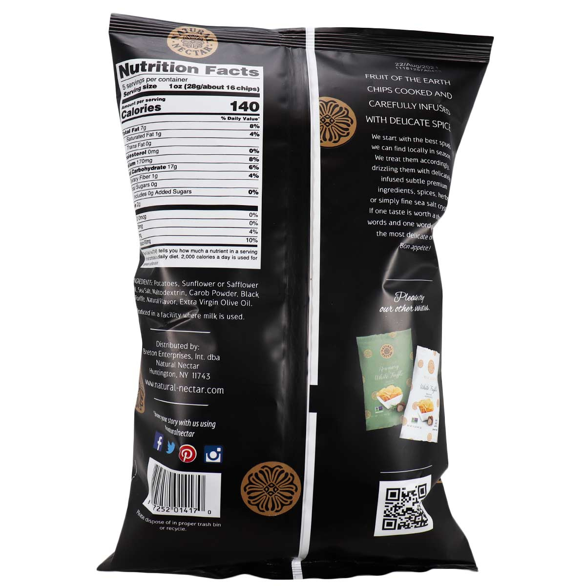 Natural Nectar Potato Chips Black Truffle at Natura Market