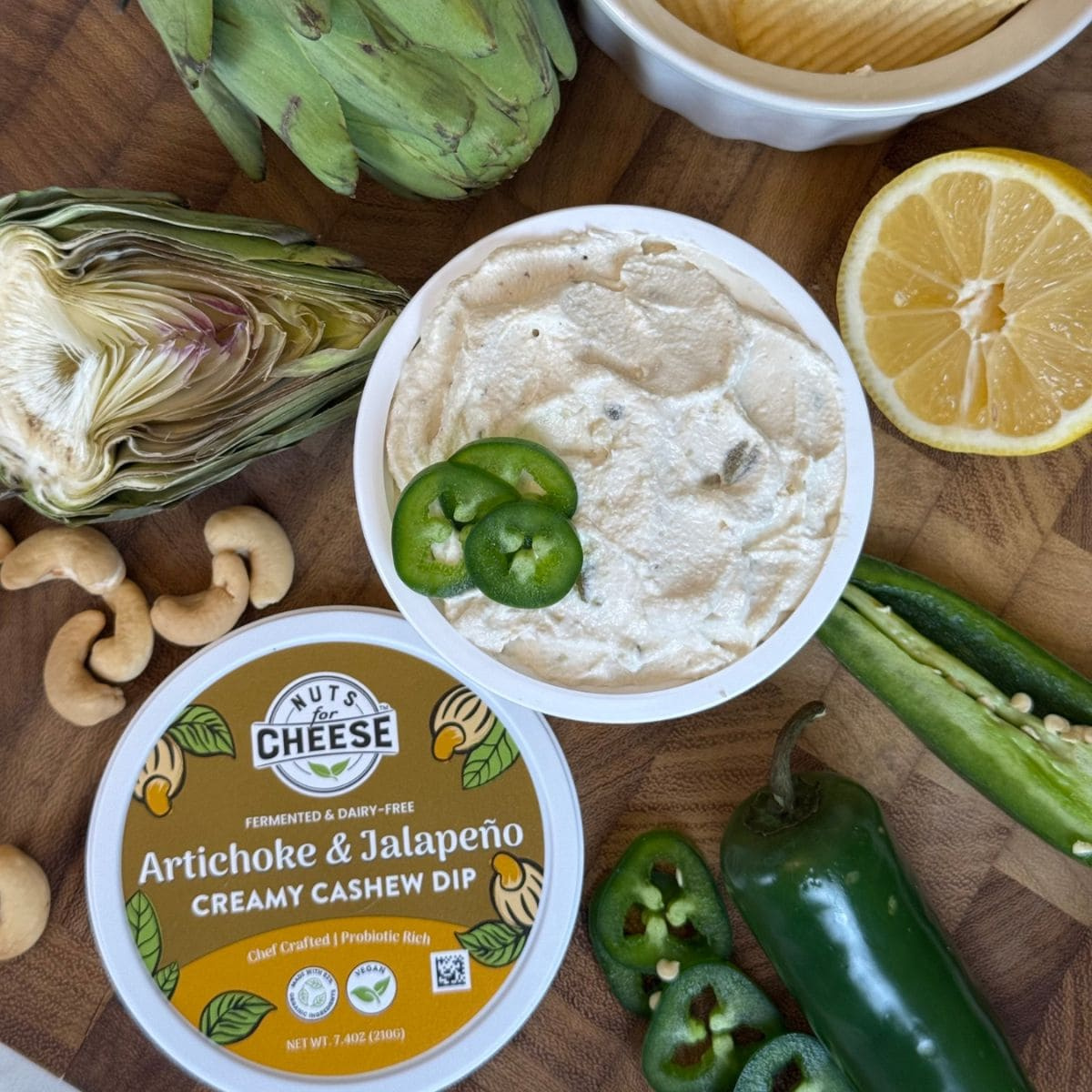 Nuts For Cheese Artichoke & Jalapeño Cashew Dip at NaturaMarket