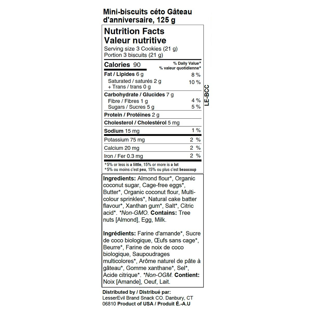 Lesser Evil Keto Mini Cookies Birthday Cake at Natura Market