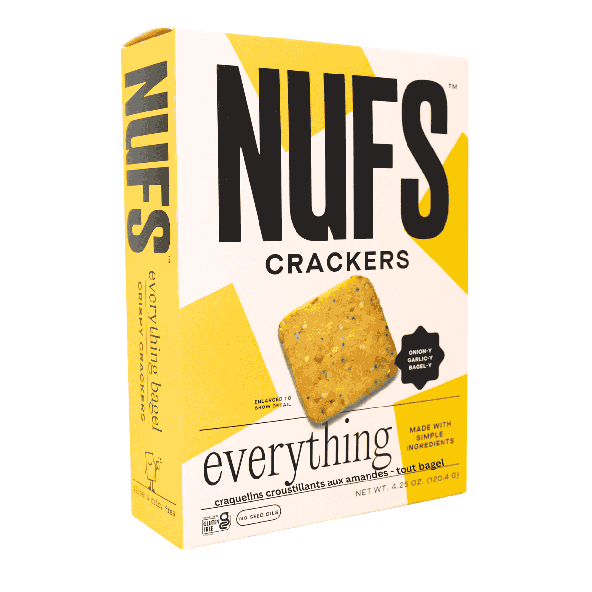 NUFS Dairy & Gluten Free Crackers Everything Bagel at NaturaMarket