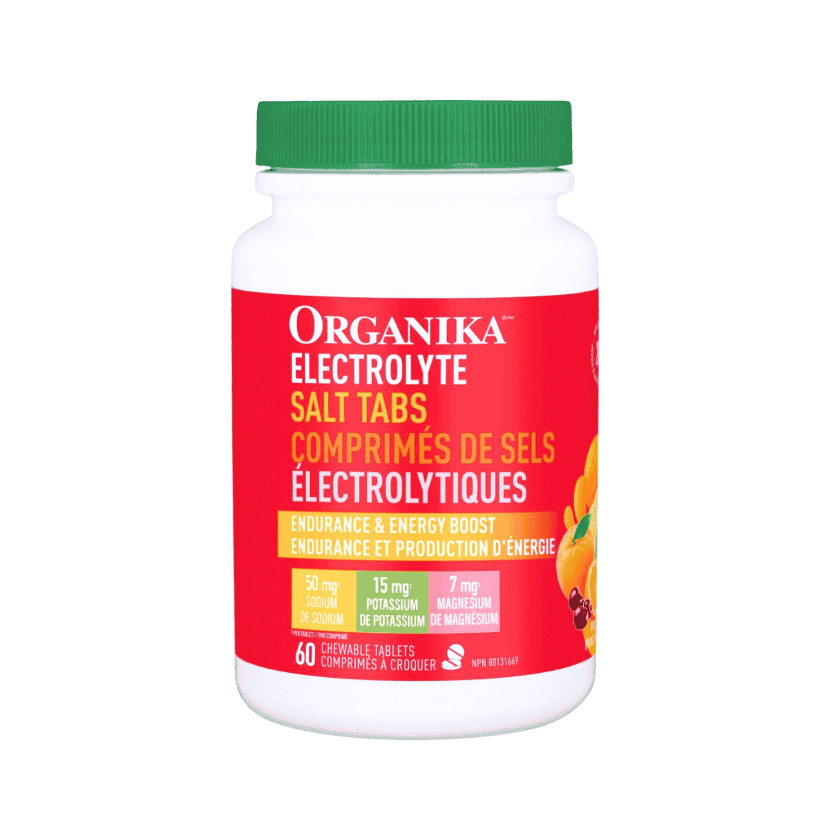 Organika Electrolyte Salt Tabs Fruit Punch, 60 Tablets at NaturaMarket