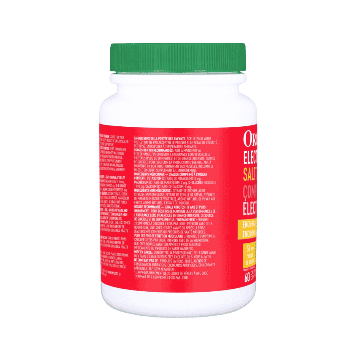 Organika Electrolyte Salt Tabs Fruit Punch, 60 Tablets at NaturaMarket