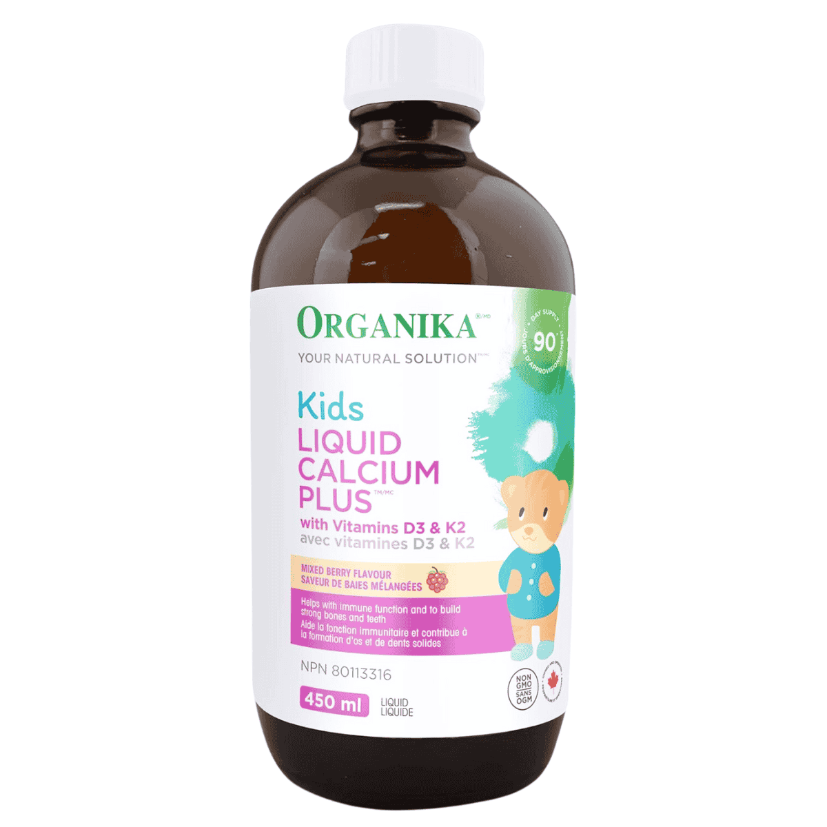 Organika Kids Liquid Calcium Plus With Vitamins D3 & K2 Mixed Berry at ...
