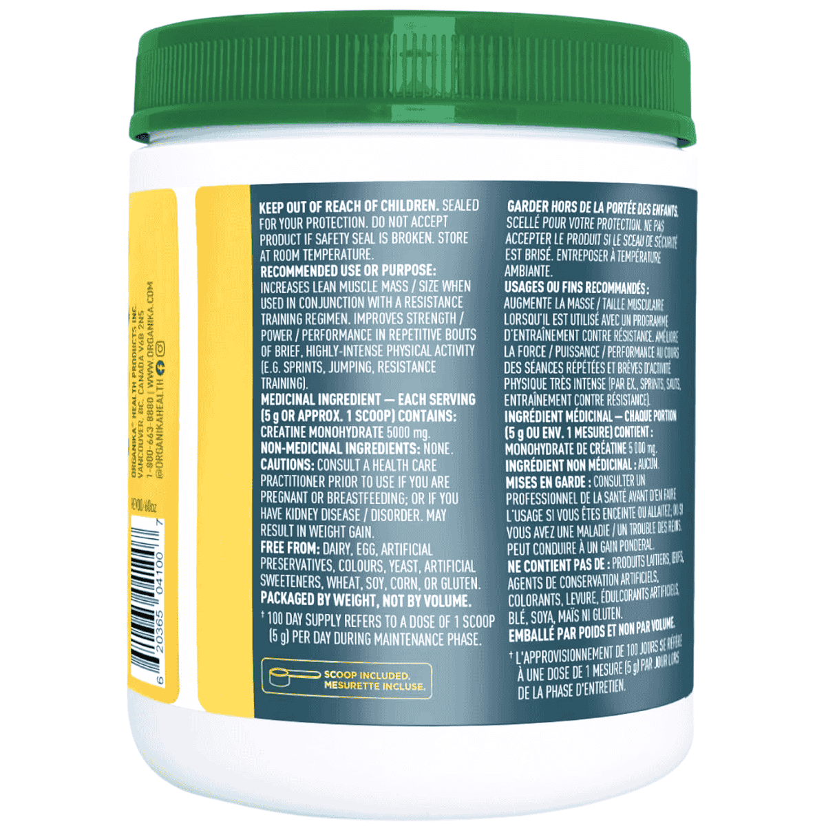 Organika Pure Micronized Creatine Monohydrate at NaturaMarket
