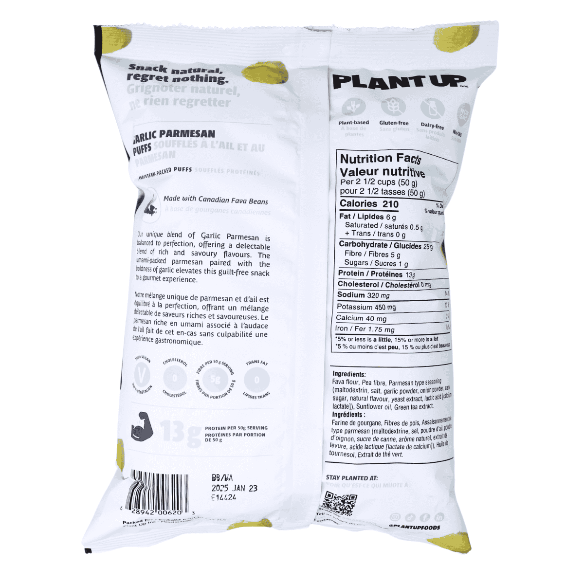 Plant Up High Protein Puffs Garlic Parmesan at NaturaMarket