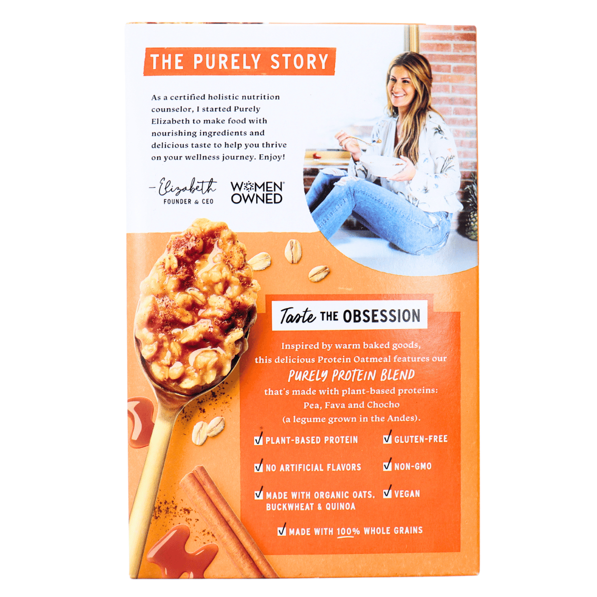 Purely Elizabeth High-Protein Instant Oatmeal Maple Cinnamon Roll at ...