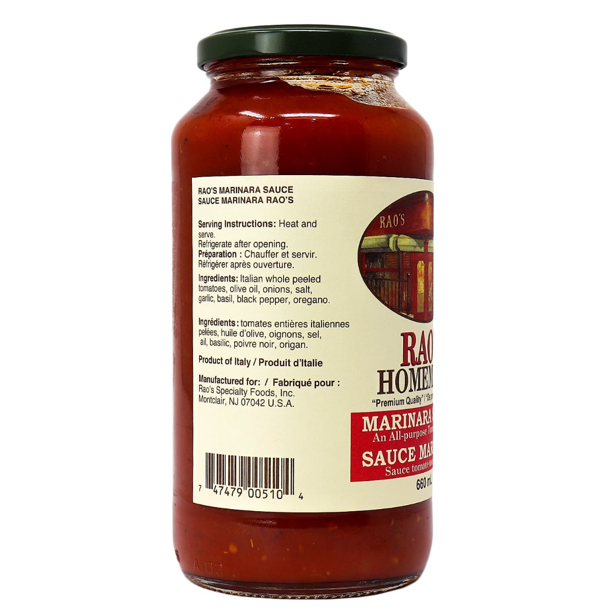 Rao's Keto-friendly Marinara Sauce Canada at Natura Market