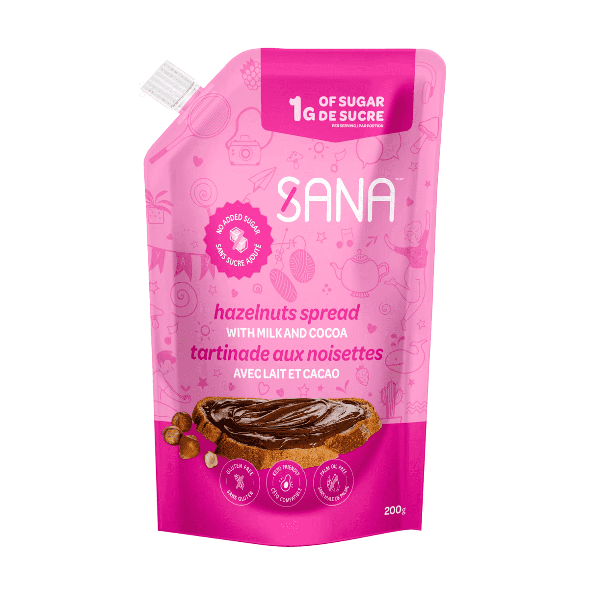 Sana Sweet Life No Added Sugar Keto Milk & Cocoa Hazelnut Spread at ...