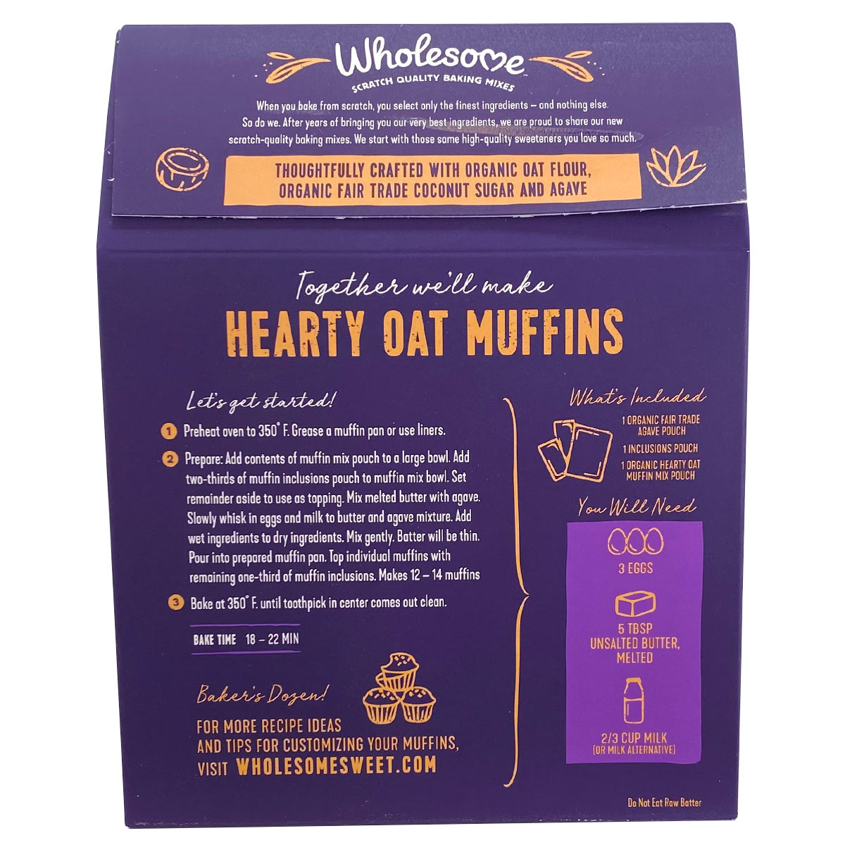Wholesome Organic Hearty Oat Muffin Mix at Natura Market
