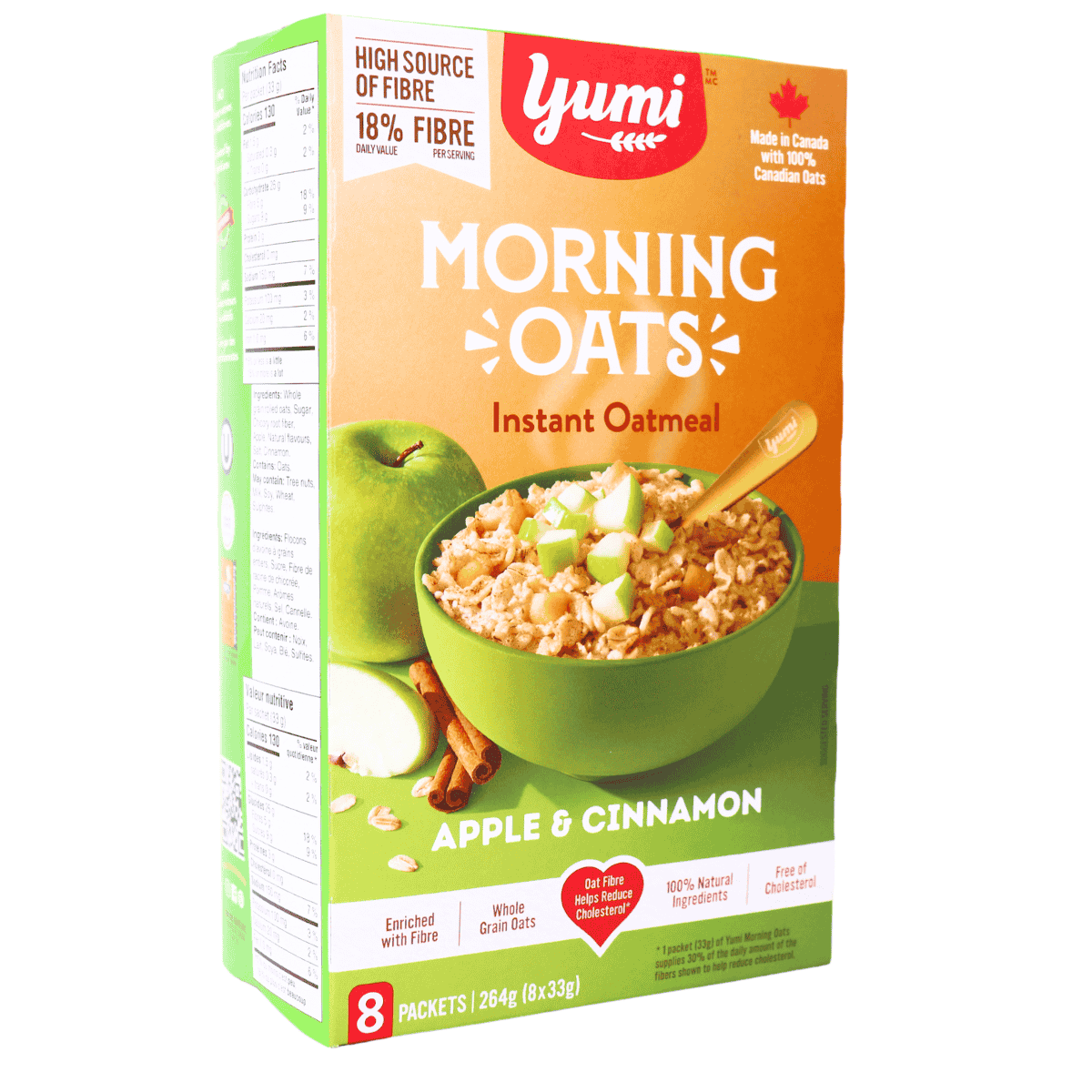 Yumi Organics High Fibre Instant Morning Oats Apple & Cinnamon at ...