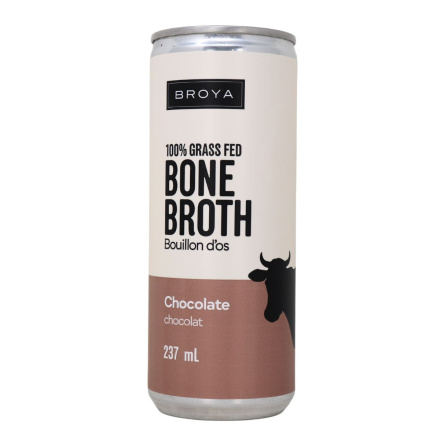Broya Grass-Fed Beef Bone Broth Can Chocolate, 237