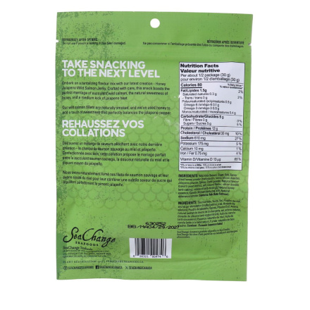 SeaChange Seafoods Wild Keta Salmon Jerky Honey & Jalapeno at Natura Market