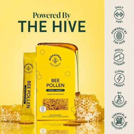Beekeeper's Naturals 100% Raw Bee Pollen Packets at NaturaMarket