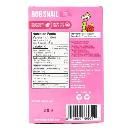 Bob Snail No Added Sugar Fruit Stripes Apple-Raspberry at NaturaMarket