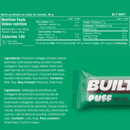 Built Bar Puffs Protein Bar Mint Chip at NaturaMarket