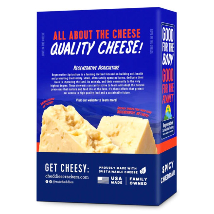 Cheddies High Protein Real Cheese Crackers Spicy at Natura Market