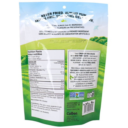 Calbee Harvest Snaps Baked Green Pea Snacks Original at NaturaMarket