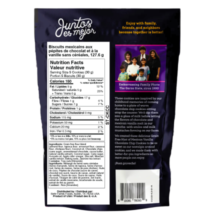 Siete Cookies Mexican Vanilla Chocolate Chip at NaturaMarket