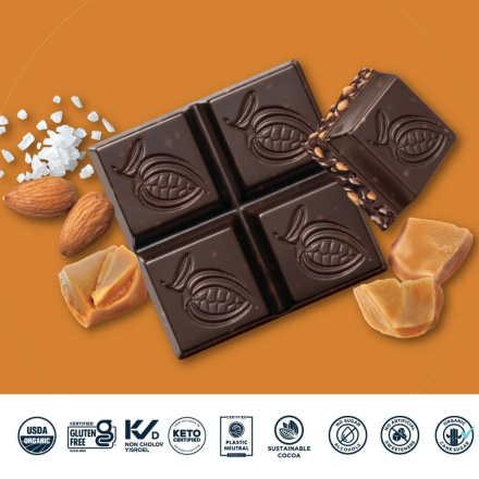 ChocXO Keto Snaps Dark Milk Chocolate Toffee at NaturaMarket