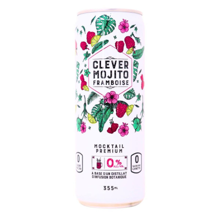 Clever Mocktails Sugar-Free Non-Alcoholic Raspberry Mojito at NaturaMarket