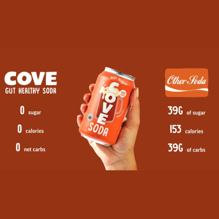 Cove Gut Healthy Probiotic Soda Root Beer at NaturaMarket