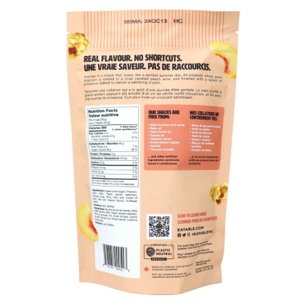 EATABLE Gourmet Popcorn Poppin’ Peach Bellini at NaturaMarket