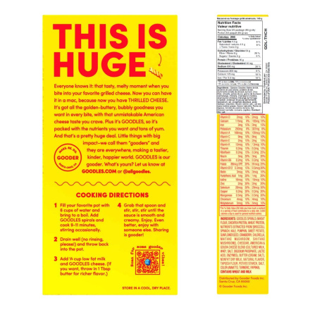 Goodles Noodles High-Protein Mac & Cheese Thrilled Cheese at NaturaMarket