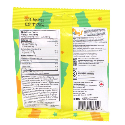 Herbaland Oh My Bears Fibre Gummies Peach at Natura Market