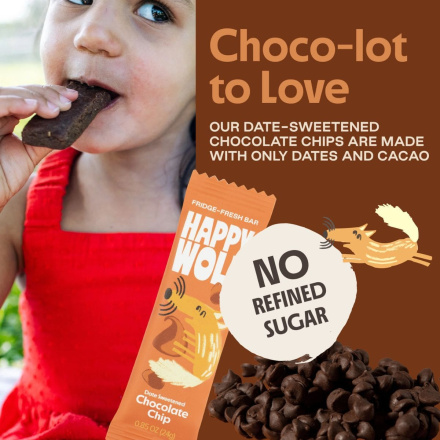 Happy Wolf Allergen-Free Fridge-Fresh Snack Bars Chocolate Chip, 5 Bars