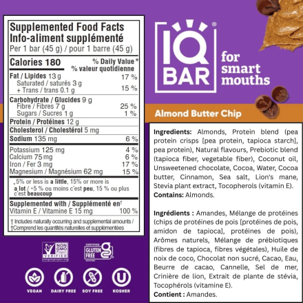 IQ Bar Variety Pack Protein Bars 6 Pack at NaturaMarket