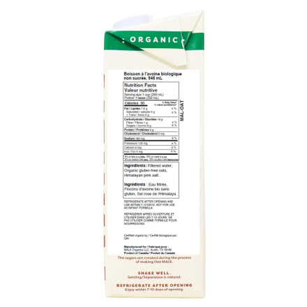 MALK Organic Oat Milk at NaturaMarket
