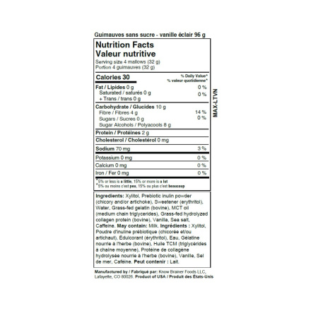 Max Sweets Sugar Free Marshmallows Max Mallow Lightning Vanilla at ...