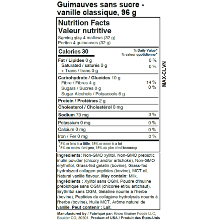 Max Sweets Sugar Free Marshmallows Max Mallow Classic Vanilla at ...